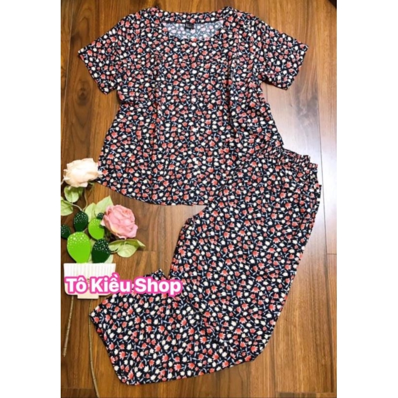 TRUNG NIÊN 2 TÚI TAY NGẮN QUẦN DÀI-Bộ Tole Trung Niên mặc nhà, bộ lanh trung niênnút cài khuy ...