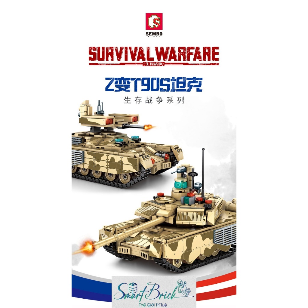 Mô Hình Lắp Ráp Xe Tăng T90S / BMPT-72 2 Trong 1 ( Sembo Block ) 207004 ...