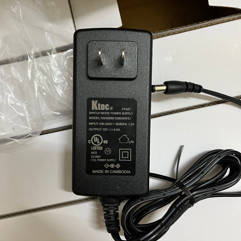 Adaptor Ktec 12V-4A chính hãng fullbox mới 100% model KSAS0501200400HU | Shopee Việt Nam