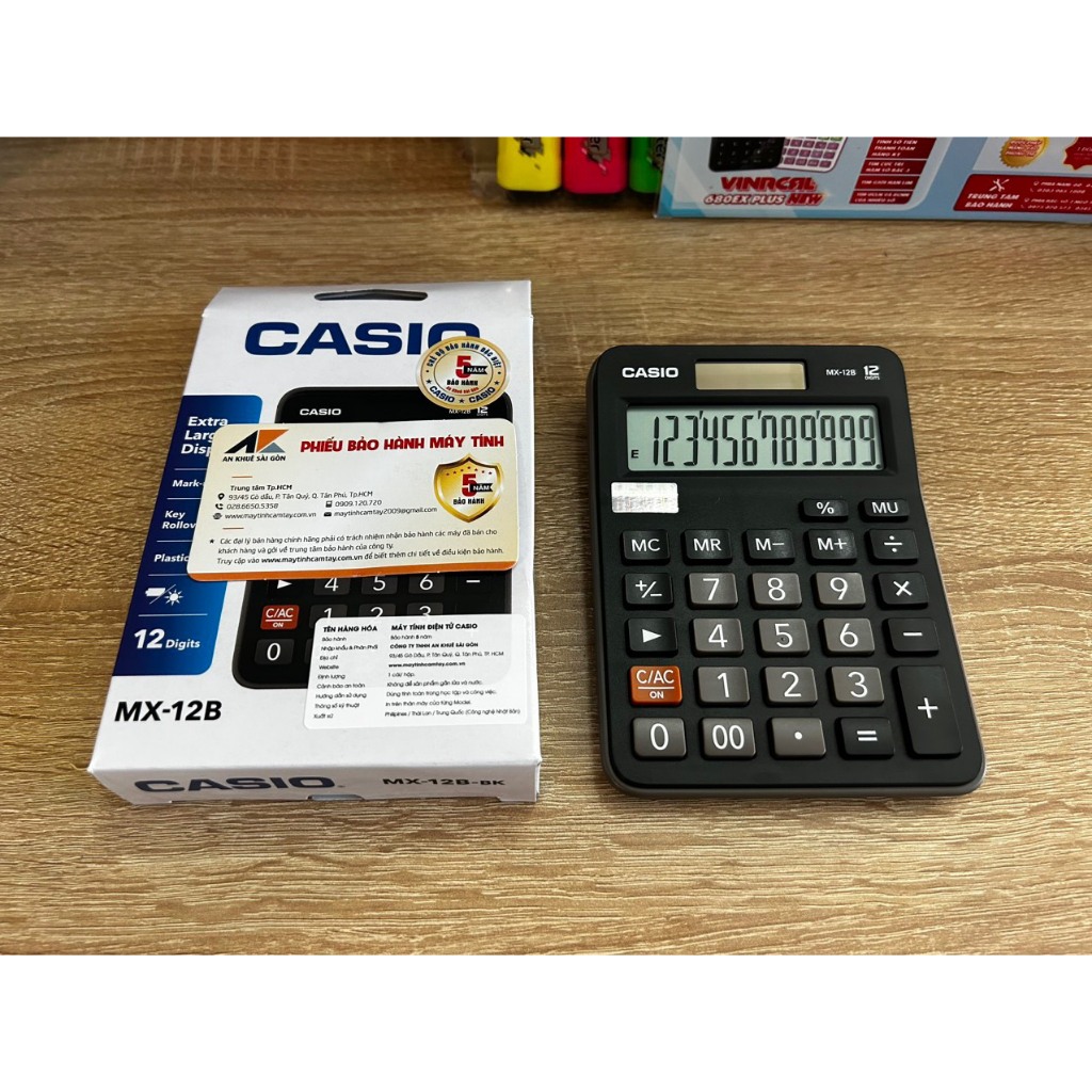 Máy tính để bàn 12 số Casio MX-12B hàng chính hãng dùng cho văn phòng, cửa hàng | Shopee Việt Nam