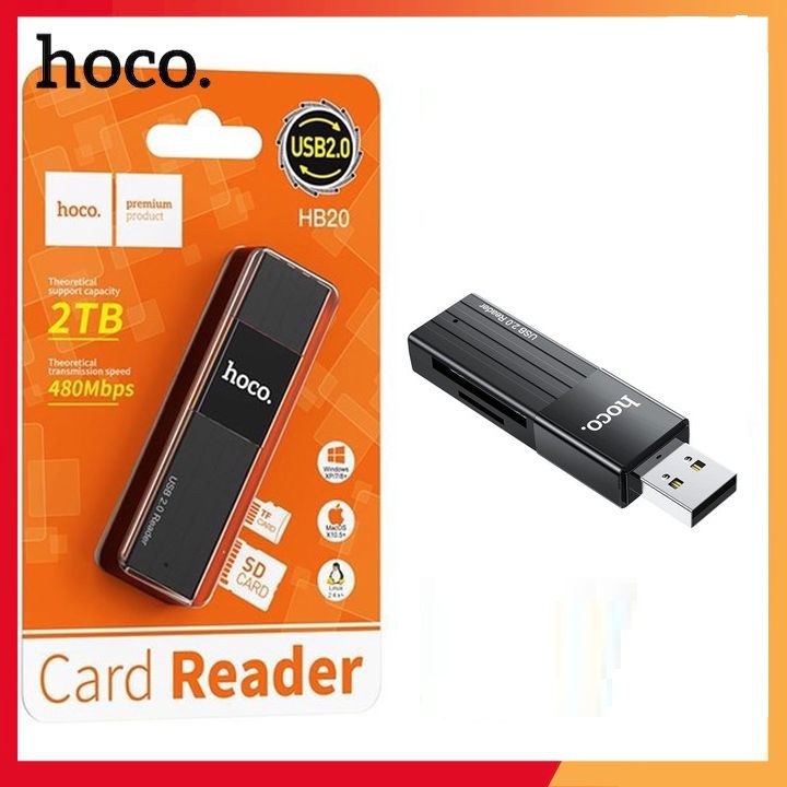 Đầu đọc thẻ TF mini , đọc thẻ Hoco SD + micro SD nhiều mẫu | Shopee Việt Nam