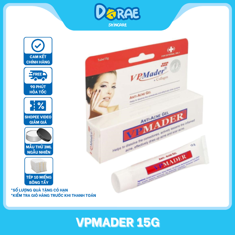 VPMADER l Kem ngừa mụn, giảm thâm, bổ sung Collagen giúp da mịn màng ...