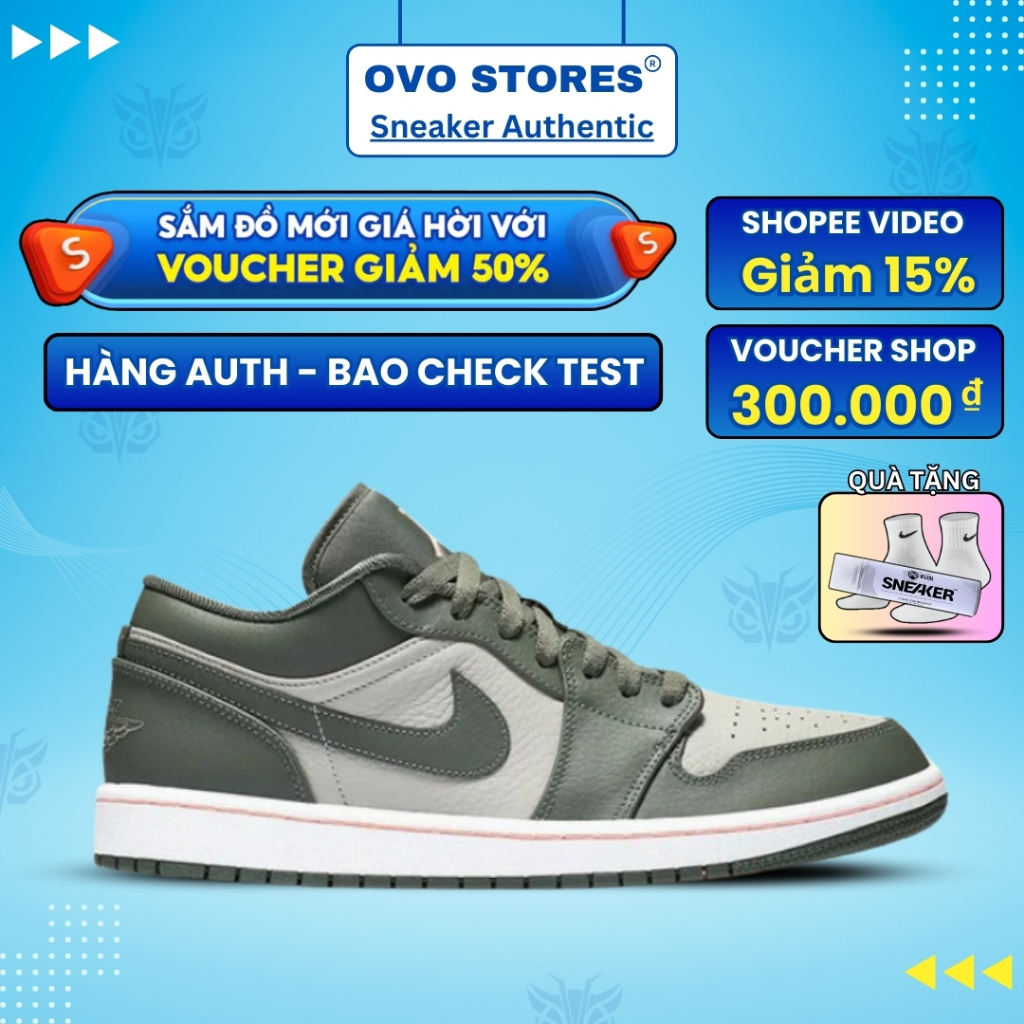 Giày Air Jordan 1 Low Military Green 553558-121 chính hãng cho nam nữ ...