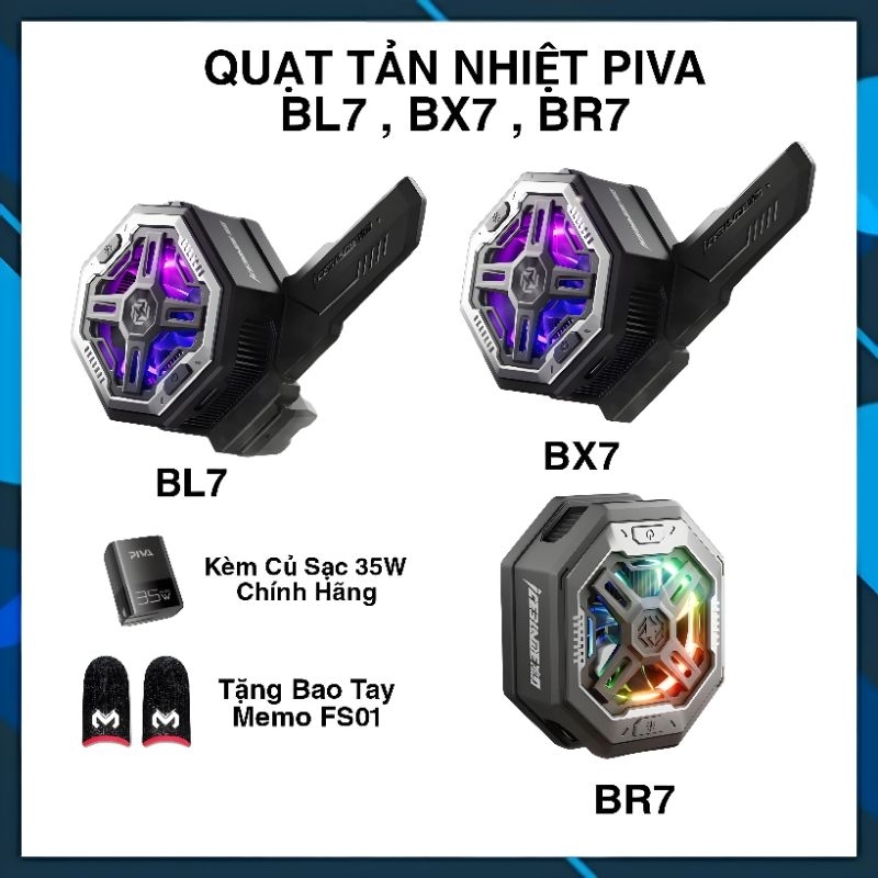 Quạt Tản Nhiệt Điện Thoại Piva BL7 / BX7 / BR7 Mới Nhất Năm 2024 Sò Lạnh Liền Khối Diện Tích Tản ...
