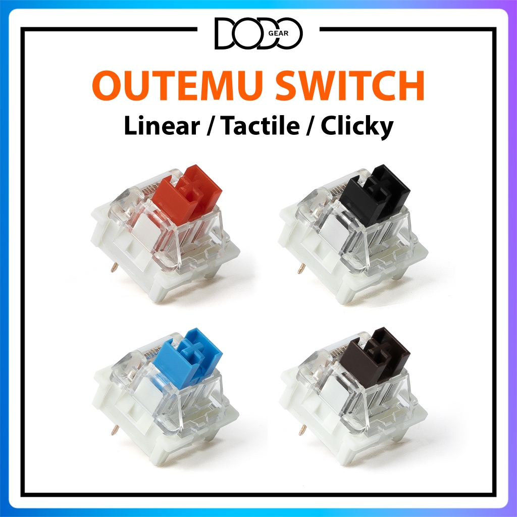 Switch Outemu Red Brown Blue Black 3 PIN Linear Tactile Clicky công tắc ...