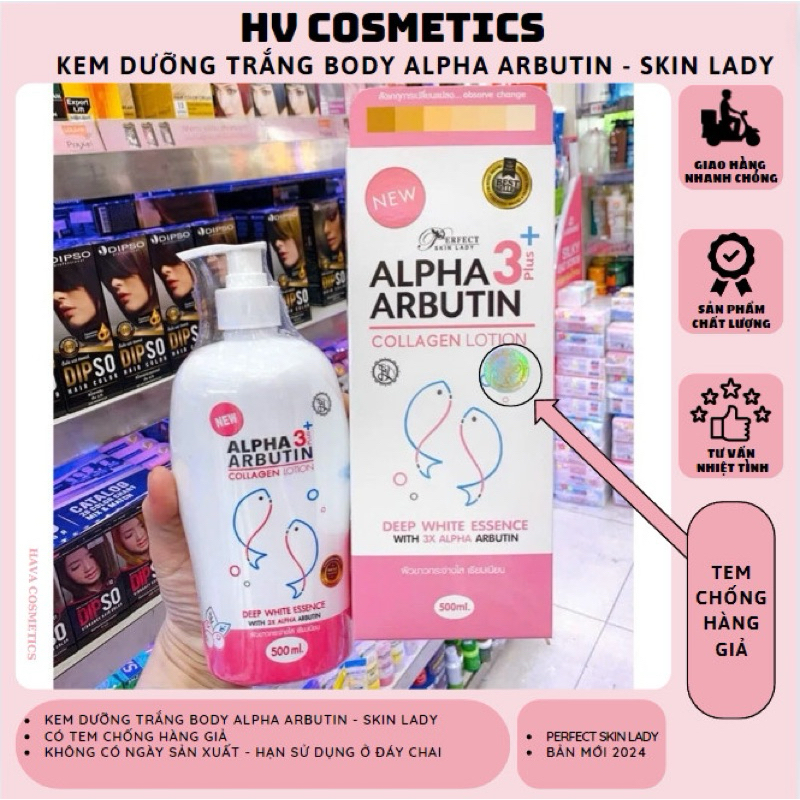 KEM DƯỠNG TRẮNG DA BODY ALPHA ARBUTIN ( PERFECT SKIN LADY ) VIÊN KÍCH ...