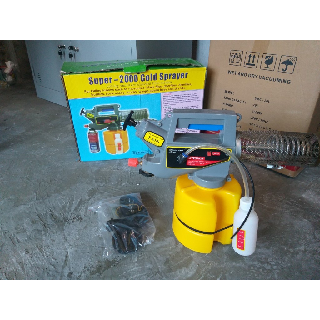 Máy phun khử khuẩn dạng khói Hàn Quốc Super 2000 Gold, máy phun khói mini | Shopee Việt Nam