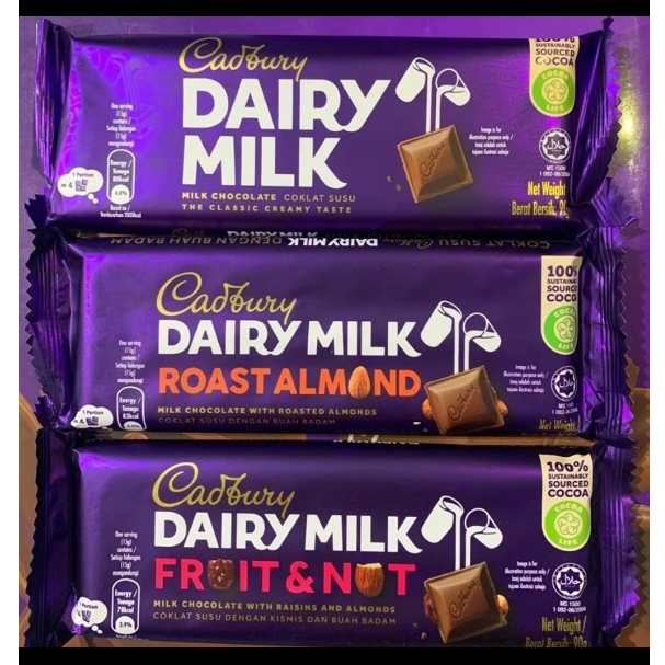 ⚡Top⚡Socola Cadbury Dairy Milk 80gr Combo 3 Thanh Vị Sữa Hạnh Nhân Trái ...