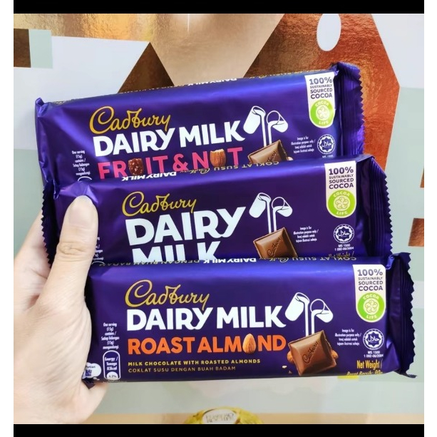 Socola Cadbury Dairy Milk 80gr Combo 3 Thanh Vị Sữa Hạnh Nhân Trái Cây ...