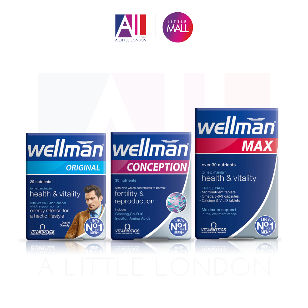 Viên Bổ sung Vitamin cho nam Vitabiotics Wellman Max/ Original/ Conception (Bill Anh) | Shopee ...
