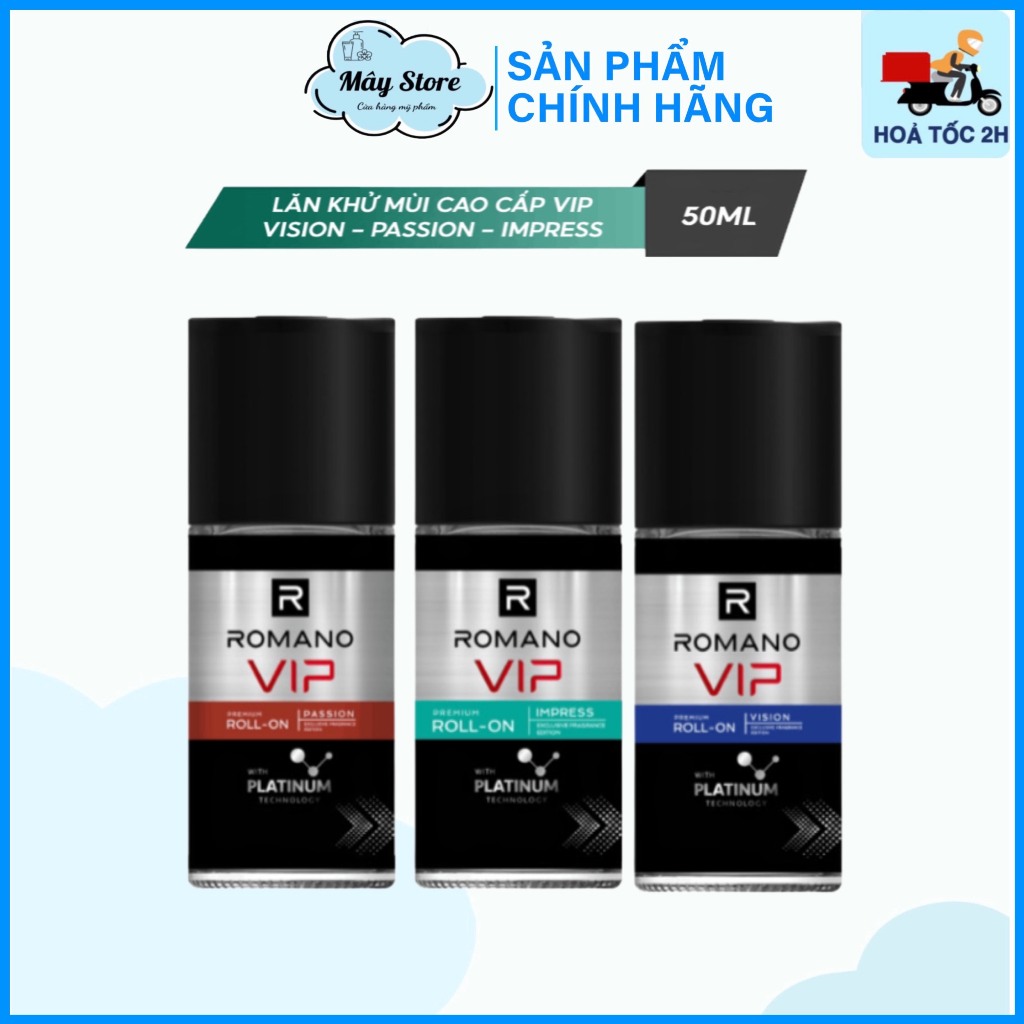 Lăn khử mùi cao cấp Romano VIP Passion / Vision / Impress | Shopee Việt Nam