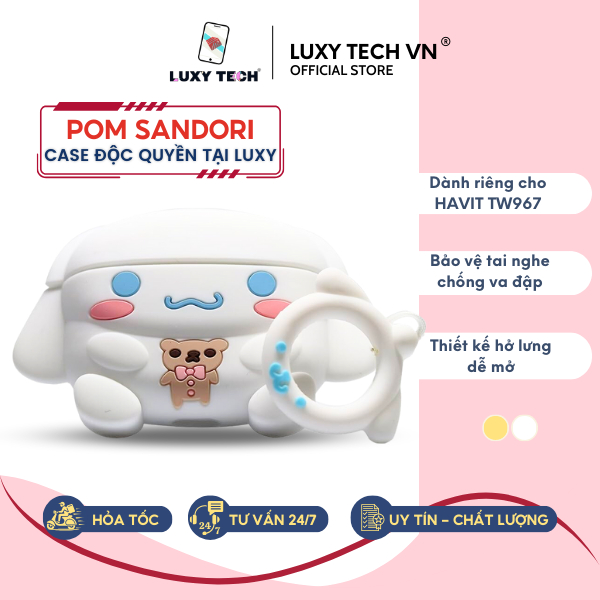 【ỐP POM SANDORI】Case Vỏ Ốp HAVIT TW967 Bao Đựng Tai Nghe Không Dây ...