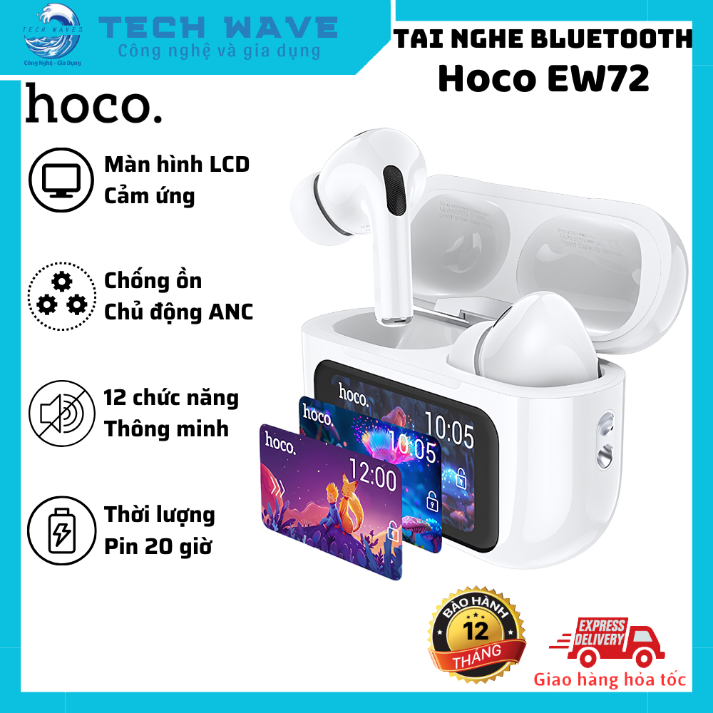 Tai nghe bluetooth Hoco EW72 - Màn hình cảm ứng thông minh - 12 chức ...
