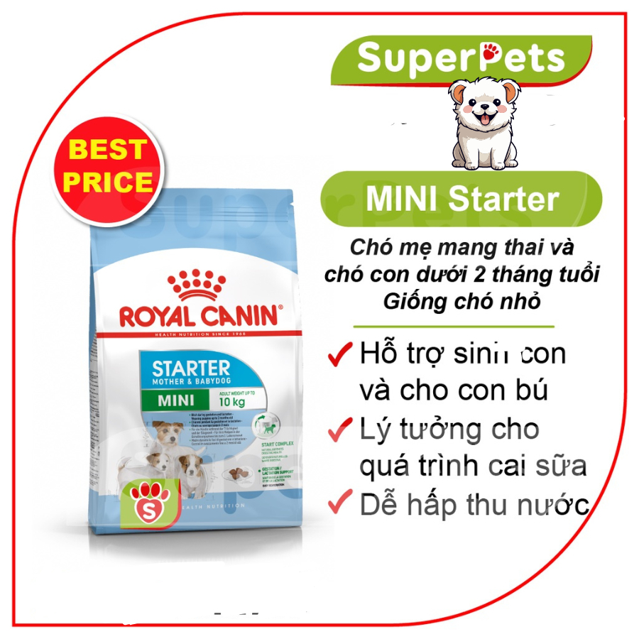 MINI STARTER Thức ăn Cho Chó Mẹ Đang Mang Thai và Chó Con Dưới 2 Tháng ...