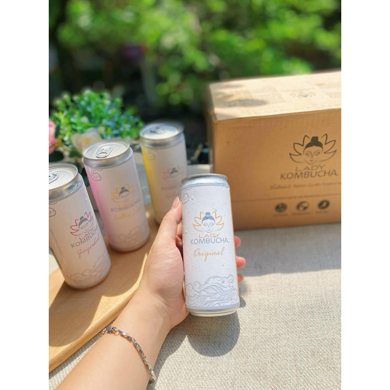 Nước Kombucha Simple Lon Nhôm, Lady Kombucha 330ml - Xanh Sẫm Organic ...