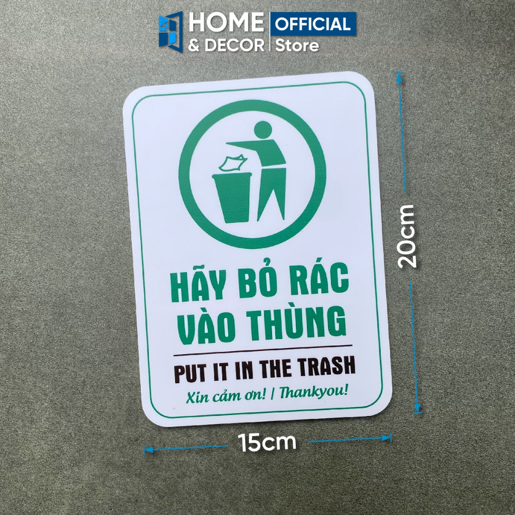 Biển Bỏ Rác Vào Thùng, Bảng Bỏ Rác Đúng Nơi Quy Định, Biển Nhắc Nhở Bỏ ...