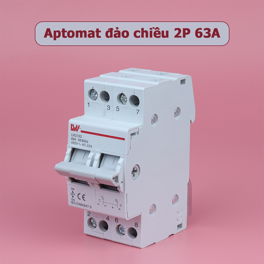 Át đảo chiều 2P 63A LW aptomat đảo chiều 1 pha | Shopee Việt Nam