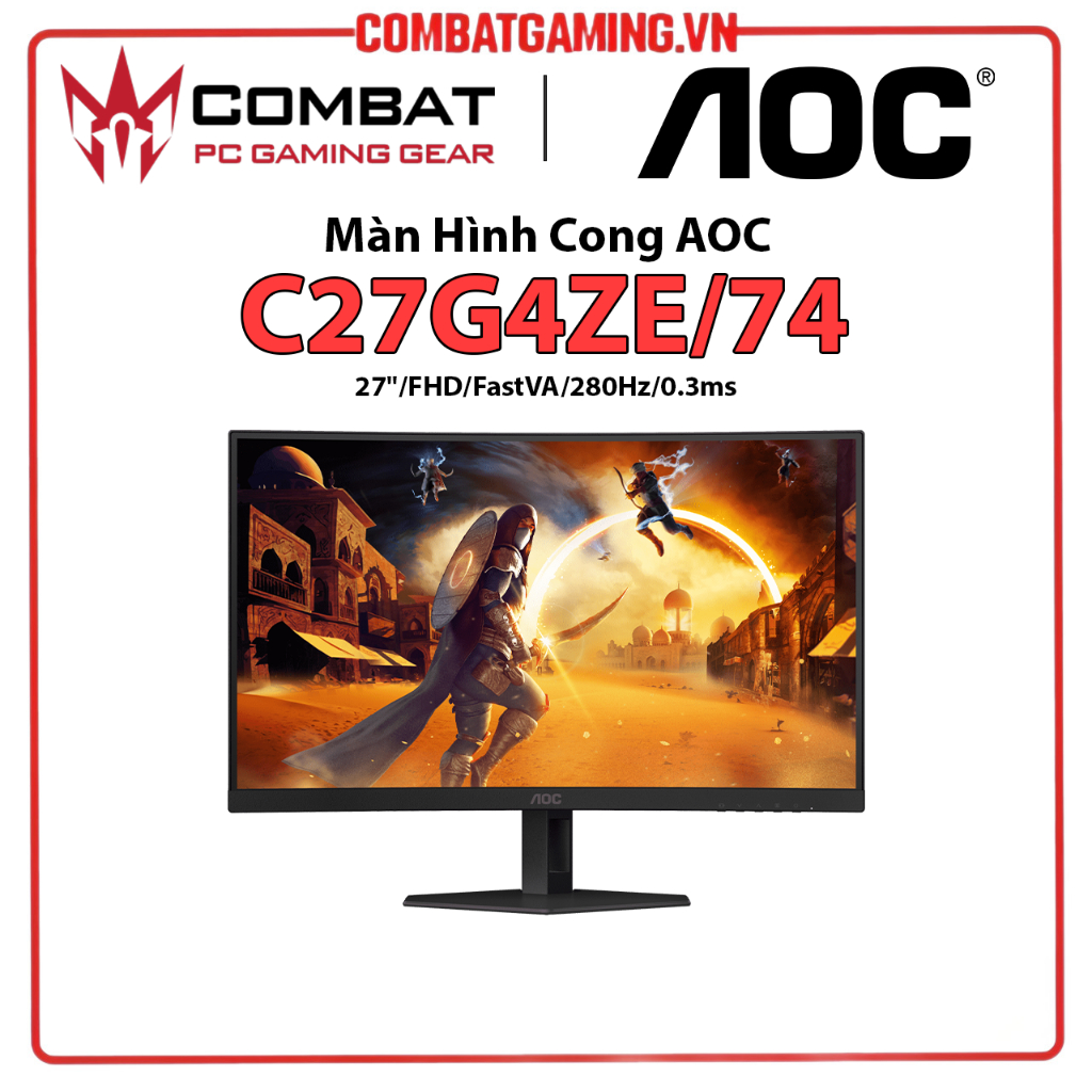 Màn Hình Cong Gaming AOC C27G4ZE/74 27"/FHD/FastVA/280Hz/0.3ms Hàng ...