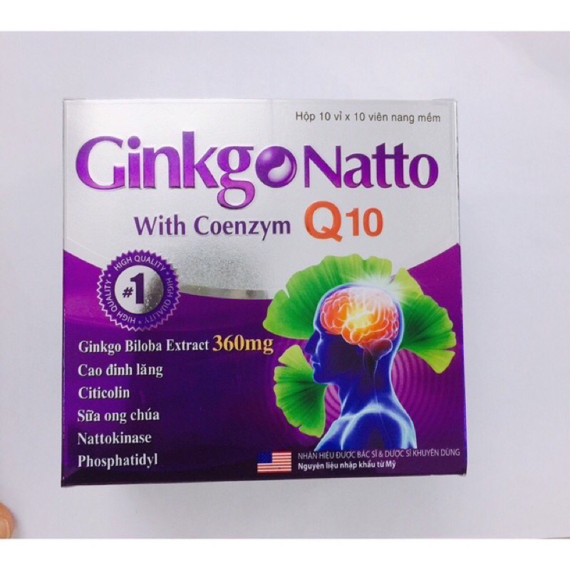 Viên Ginkgo Natto hỗ trợ tăng cường máu lên não , hoạt huyết dưỡng não ...