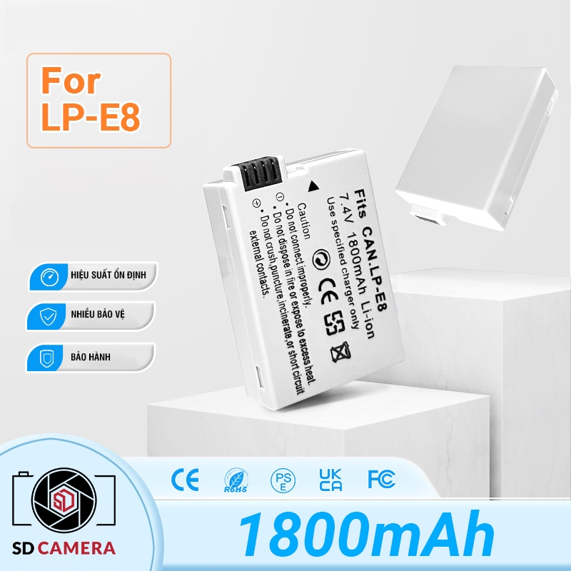 Pin LP-E8 cho Máy ảnh Canon EOS 550D / 600D / 650D / 700D LP E8 Dung lượng cao | Shopee Việt Nam