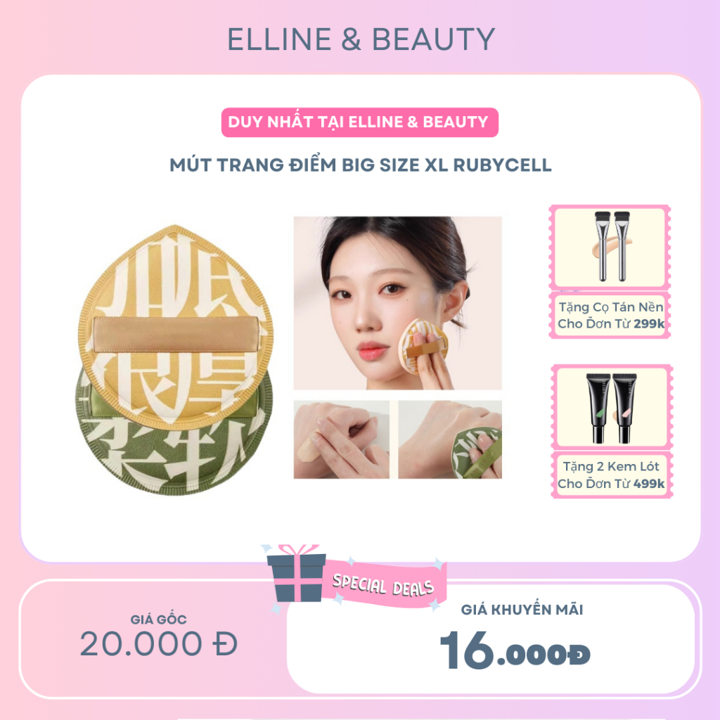 Mút Tán Mút Trang Điểm Big Size XL Rubycell Tán Kem Nền Cushion Phấn ...