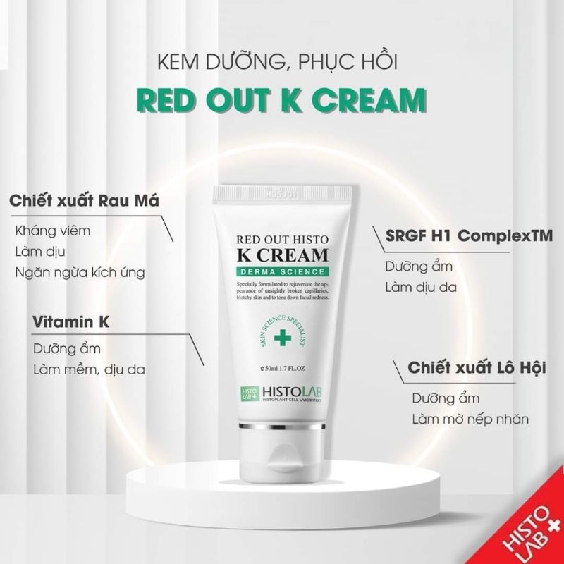 50Gr RED OUT K CREAM HISTOLAB - KEM PHỤC HỒI DA BONG TRÓC, XÂM LẤN | Shopee Việt Nam