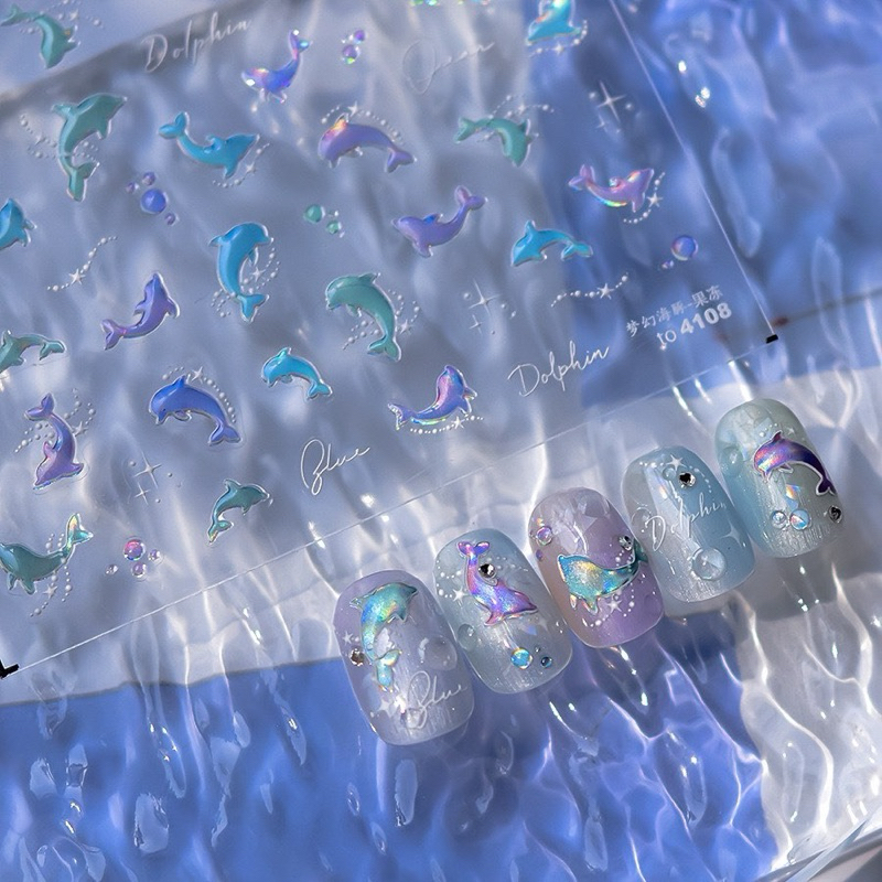 Sticker cá heo 5D mã 4108 tomoni dán móng chuyên dụng tiện lợi Nguyễn ...
