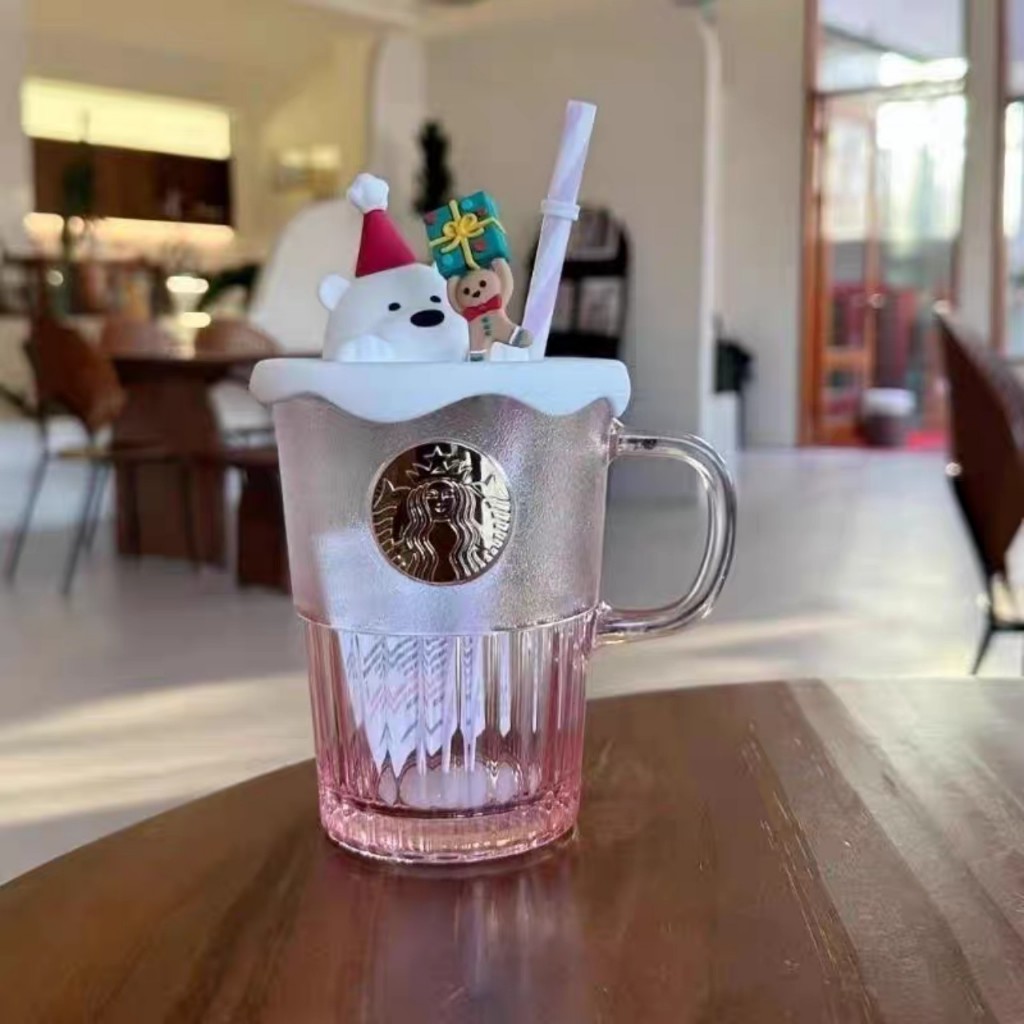 Cốc kem có nắp starbucks, Ly thủy tinh cafe uống trà ly kem 400ml màu ...