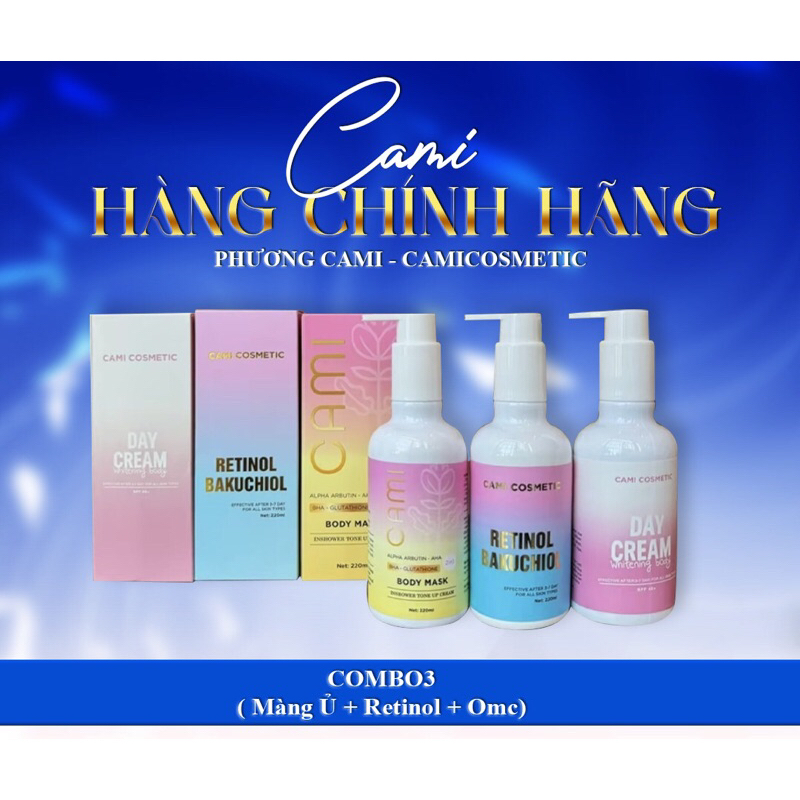 COMBO 3 SẢN PHẨM : KEM BODY NGÀY OMC + BODY ĐÊM RETINOL + MÀNG Ủ BHA ...