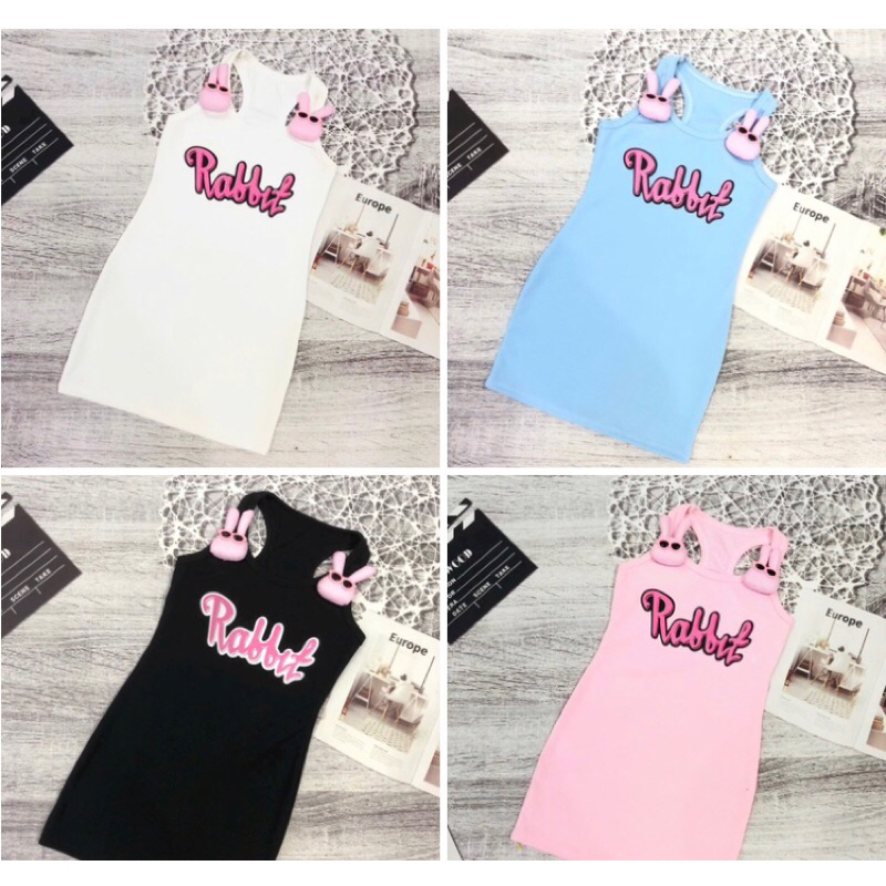body ba lỗ, in hình, đính thỏ | Shopee Việt Nam