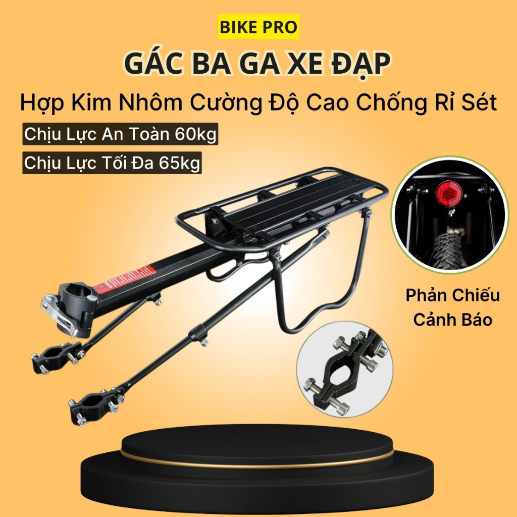 Gác Baga Xe Đạp Hợp Kim Nhôm Không Gỉ Tải Trọng 60kg Ba Ga Sau Xe Đạp ...