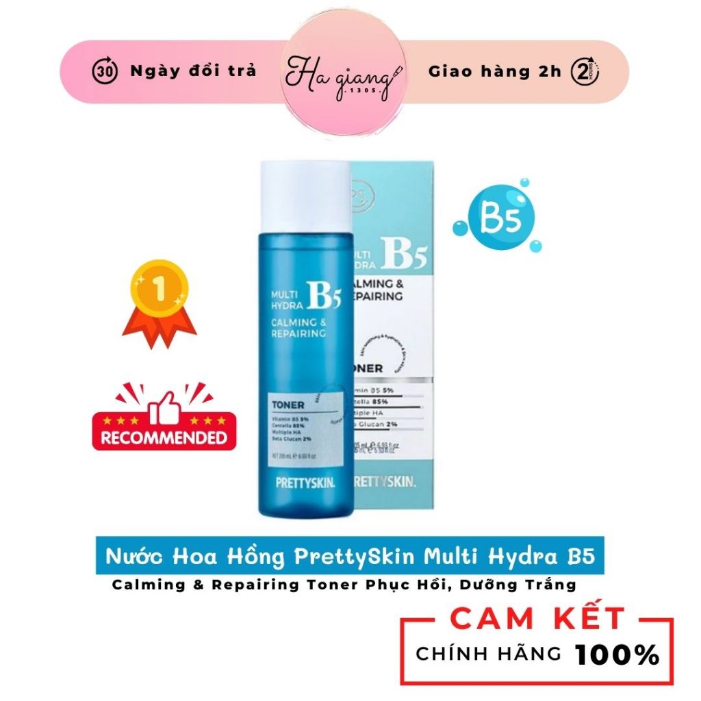 Nước Hoa Hồng PrettySkin Multi Hydra B5 Calming & Repairing Toner Phục ...