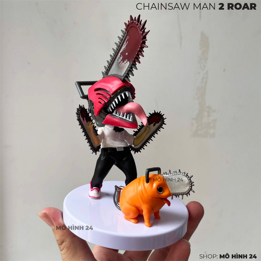 đồ chơi Tượng mô hình nhân vật CHAINSAW MAN chibi denji chó và cưa máy ...