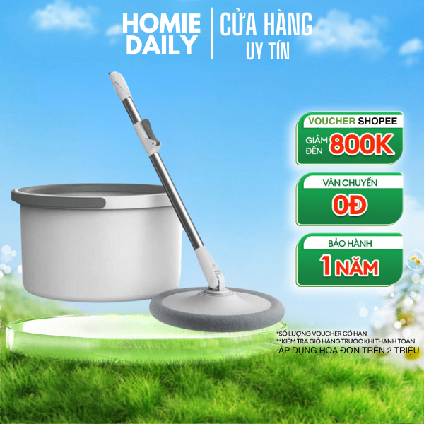 HOMIE DAILY Bộ Chổi Lau Nhà K9 Thông Minh Tự Vắt Khô 360 Độ Dễ Dàng Vắt ...