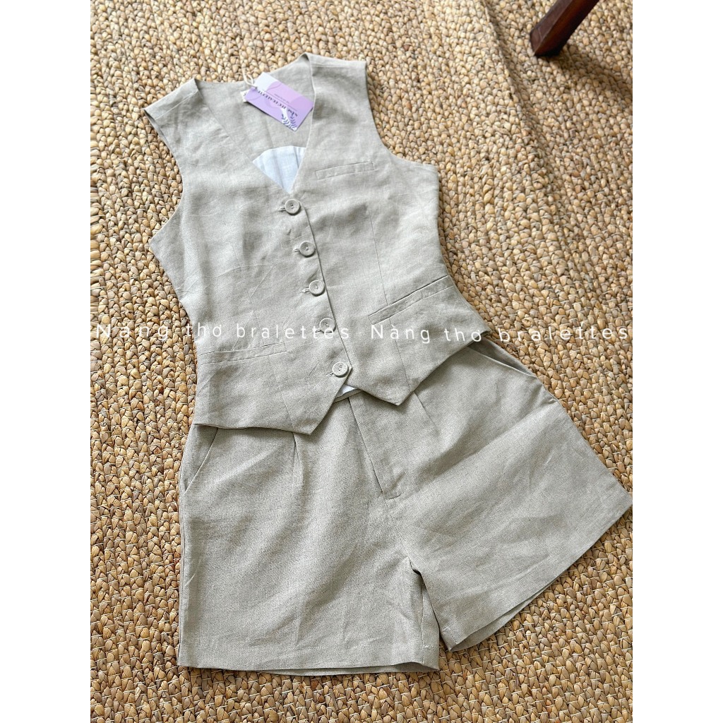 Set gile linen | Shopee Việt Nam