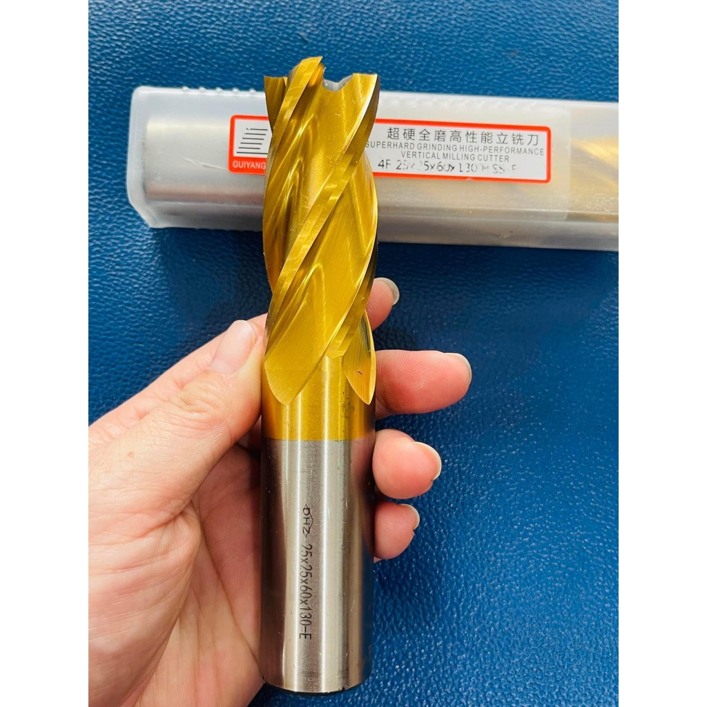 Phay ngón thép gió phủ tin có độ cứng cao phay thép cứng inox ngon ...