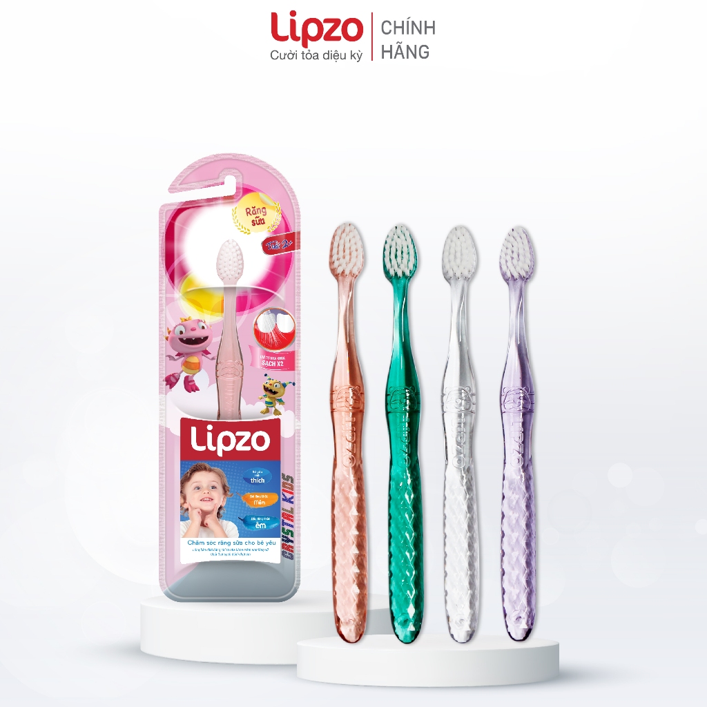Bàn Chải Đánh Răng Trẻ Em Lipzo Crystal Kids Lông Mềm Kháng Khuẩn Bảo ...