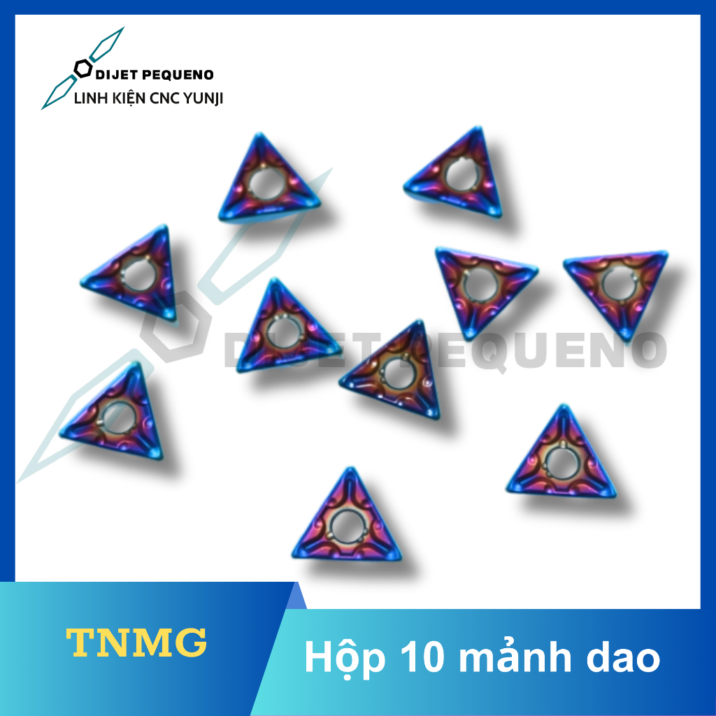 Hộp 10 mảnh dao chip tiện sau nhiệt CNC mã TNMG gia công sắt thép gang ...
