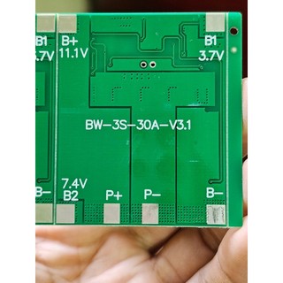 Mạch 3s 30a bảo vệ và cân bằng pin, full linh kiện max setting BW-3S ...