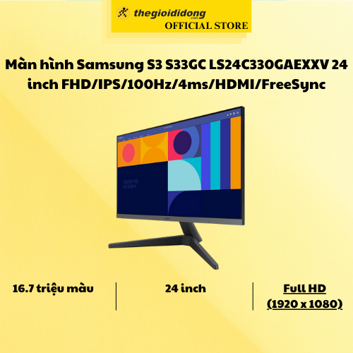 Màn hình Samsung S3 S33GC LS24C330GAEXXV 24 inch FHD/IPS/100Hz/4ms/HDMI ...