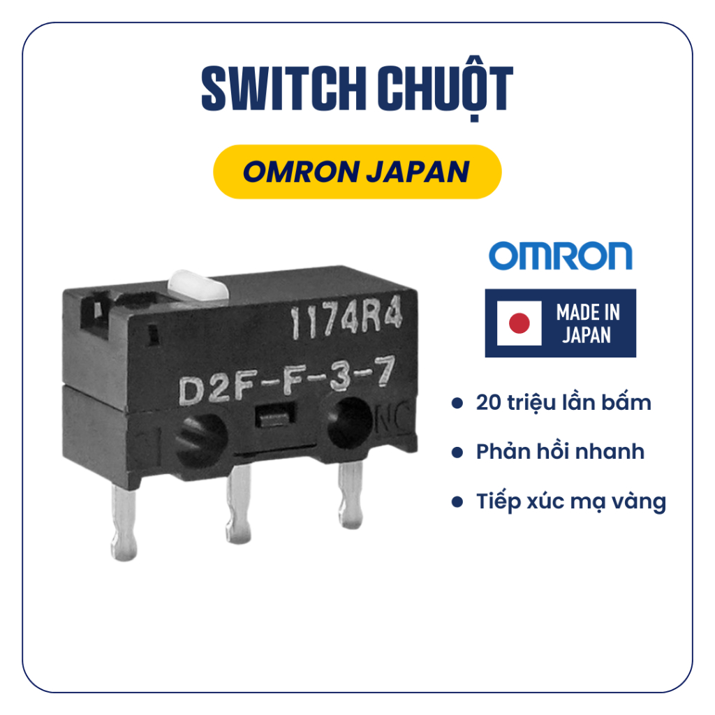 Nút Click Chuột Omron Japan D2F-F-3-7 - Switch Omron Japan | Shopee Việt Nam