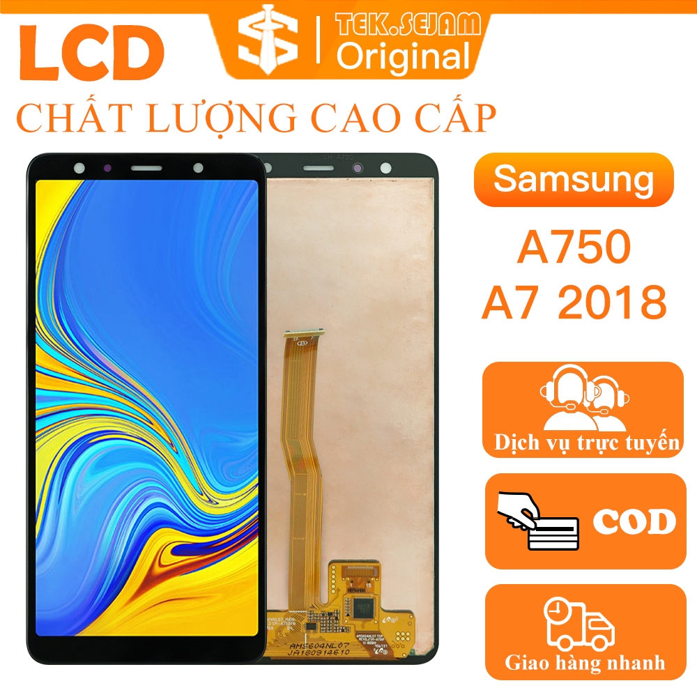 Màn hình LCD Samsung A750 / a7 2018 Màn hình cảm ứng LCD bộ phận kỹ thuật số Kiểm tra 100% ...