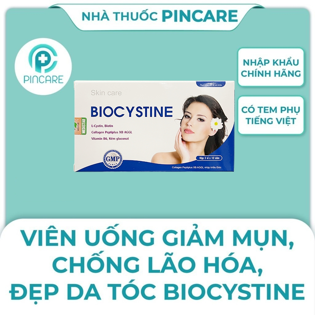 Viên uống Biocystine giảm mụn, đẹp da tóc - Hàng chính hãng - Nhà thuốc ...