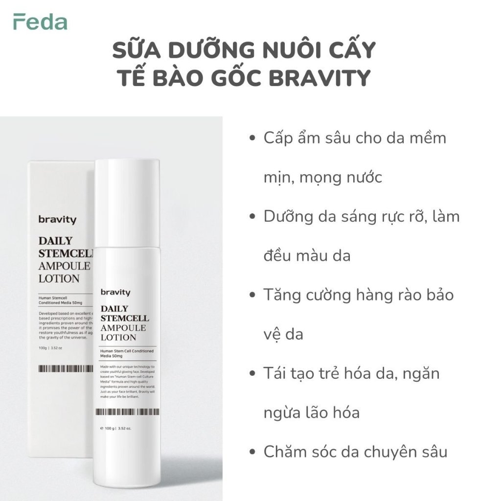 Sữa Dưỡng Tế Bào Gốc Bravity (DAILY STEMCELL AMPOULE LOTION 100gr ...