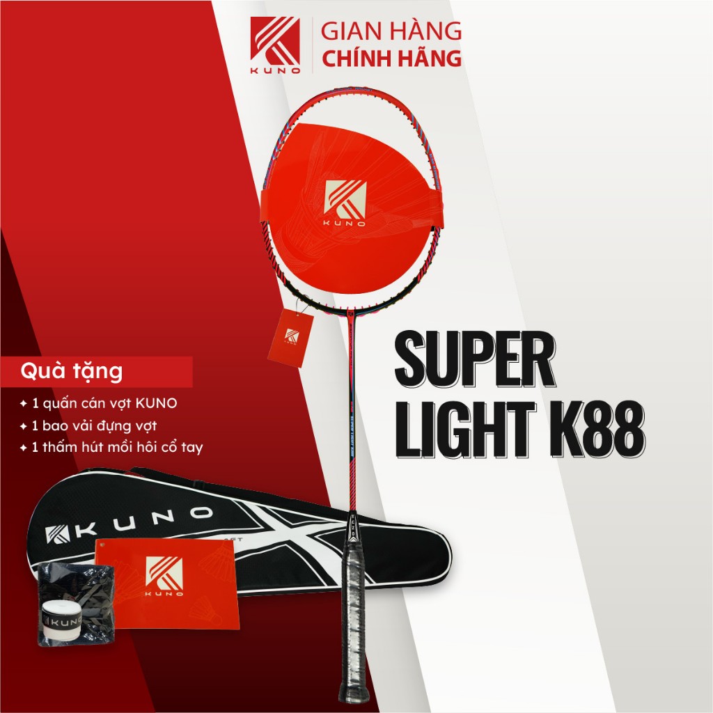 Vợt cầu lông 6U Kuno Super Light K88 Khung Carbon Fiber, Vợt Công Thủ Toàn Diện | Shopee Việt Nam