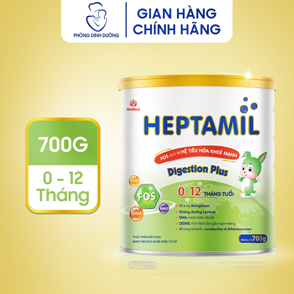 Sữa bột Heptamil Digestion Plus dành cho trẻ bất dung nạp Lactose từ 0-12 tháng (700g) | Shopee ...