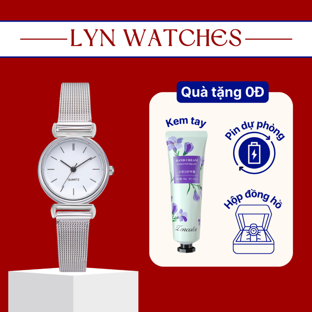 Đồng hồ đeo tay MONO Lyn Watches Thép Không Gỉ sáng da phong cách Hàn ...