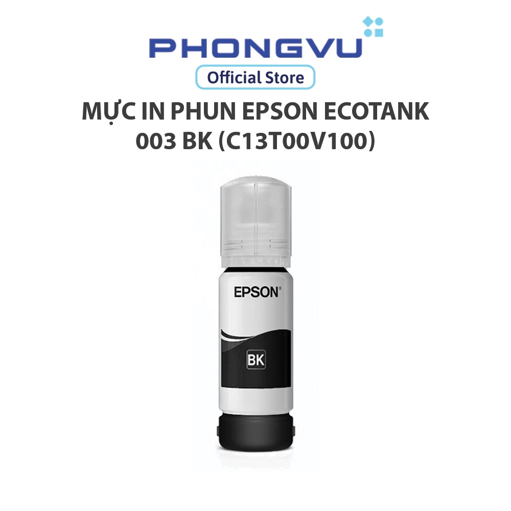 Mực in phun EPSON Ecotank 003 BK (C13T00V100) (Quà tặng) - Không bảo ...