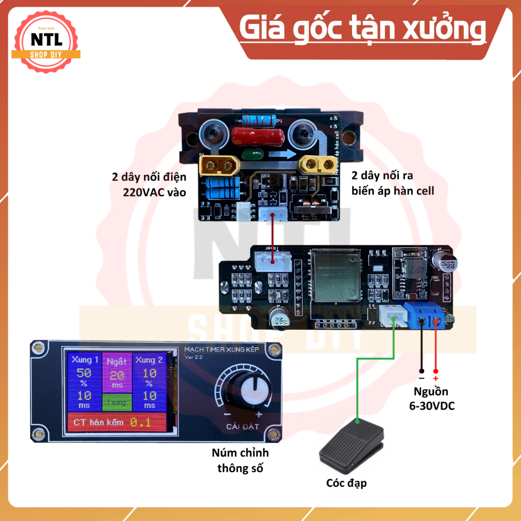 Bộ mạch timer xung kép cho máy hàn cell pin | Shopee Việt Nam