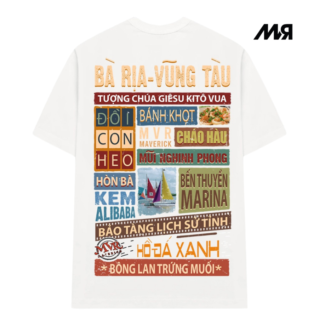 Áo thun unisex MVR hơn 63 tỉnh thành - BÀ RỊA-VŨNG TÀU - BRVT - Đen ...
